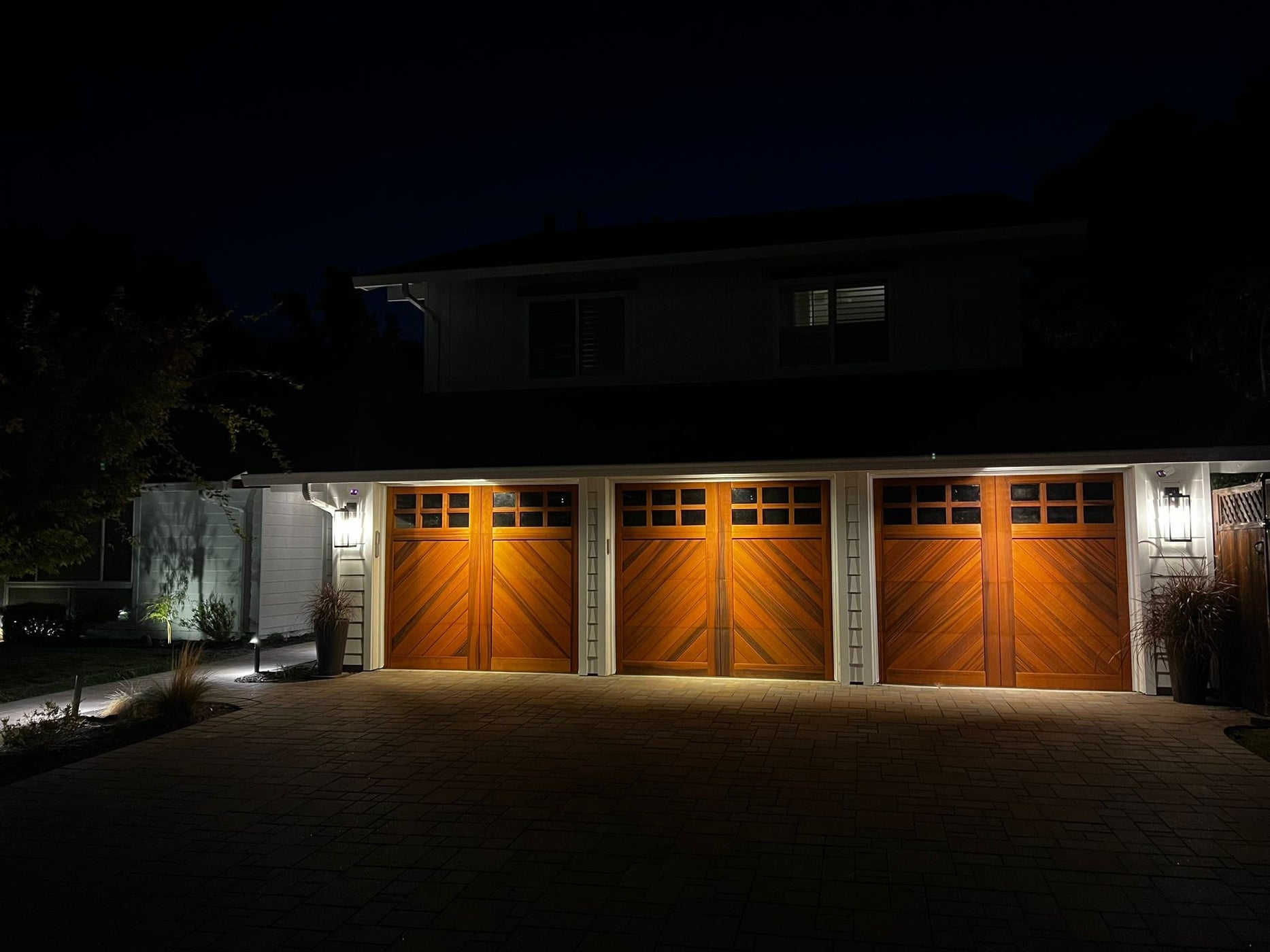 Cielo - Modern Transitional Style Custom Wood Garage Door — Lux Garage ...