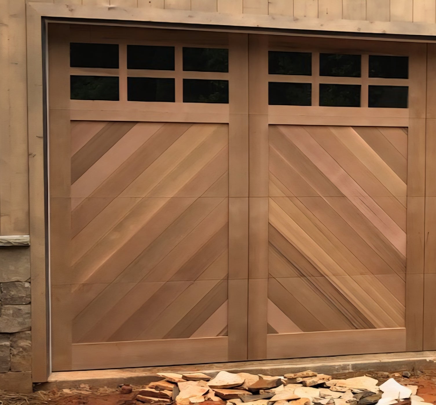 Cielo - Modern Transitional Style Custom Wood Garage Door — Lux Garage ...