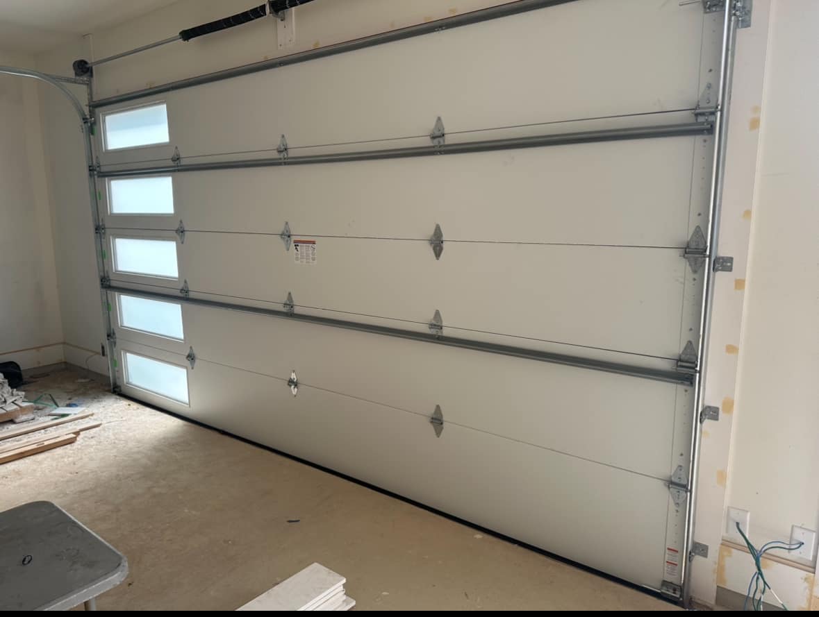 Northwoods - Horizontal Grooves and Texture Steel Garage Door Modern D ...