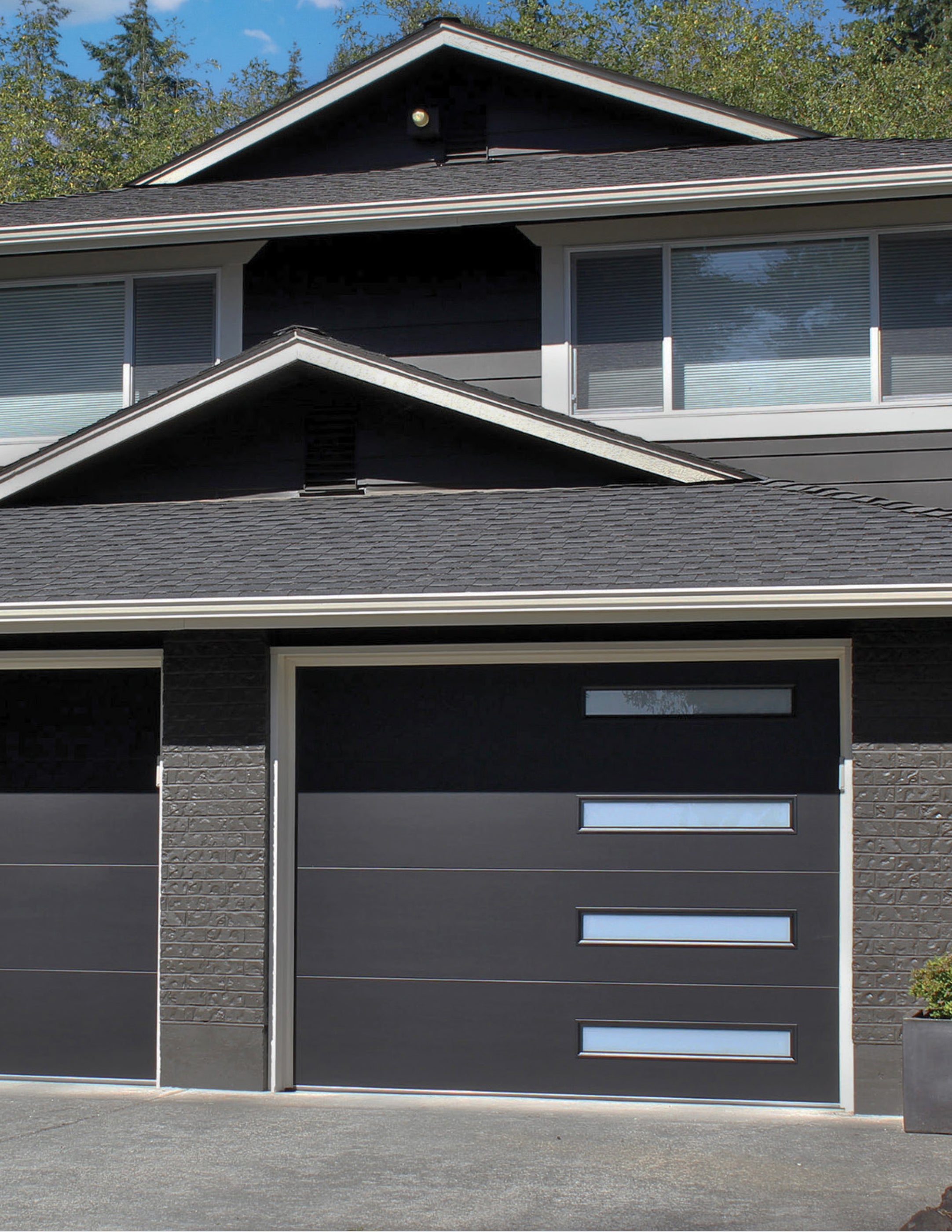 Bel Air - Flush Panel Smooth Contemporary Insulated Steel Modern Garag ...