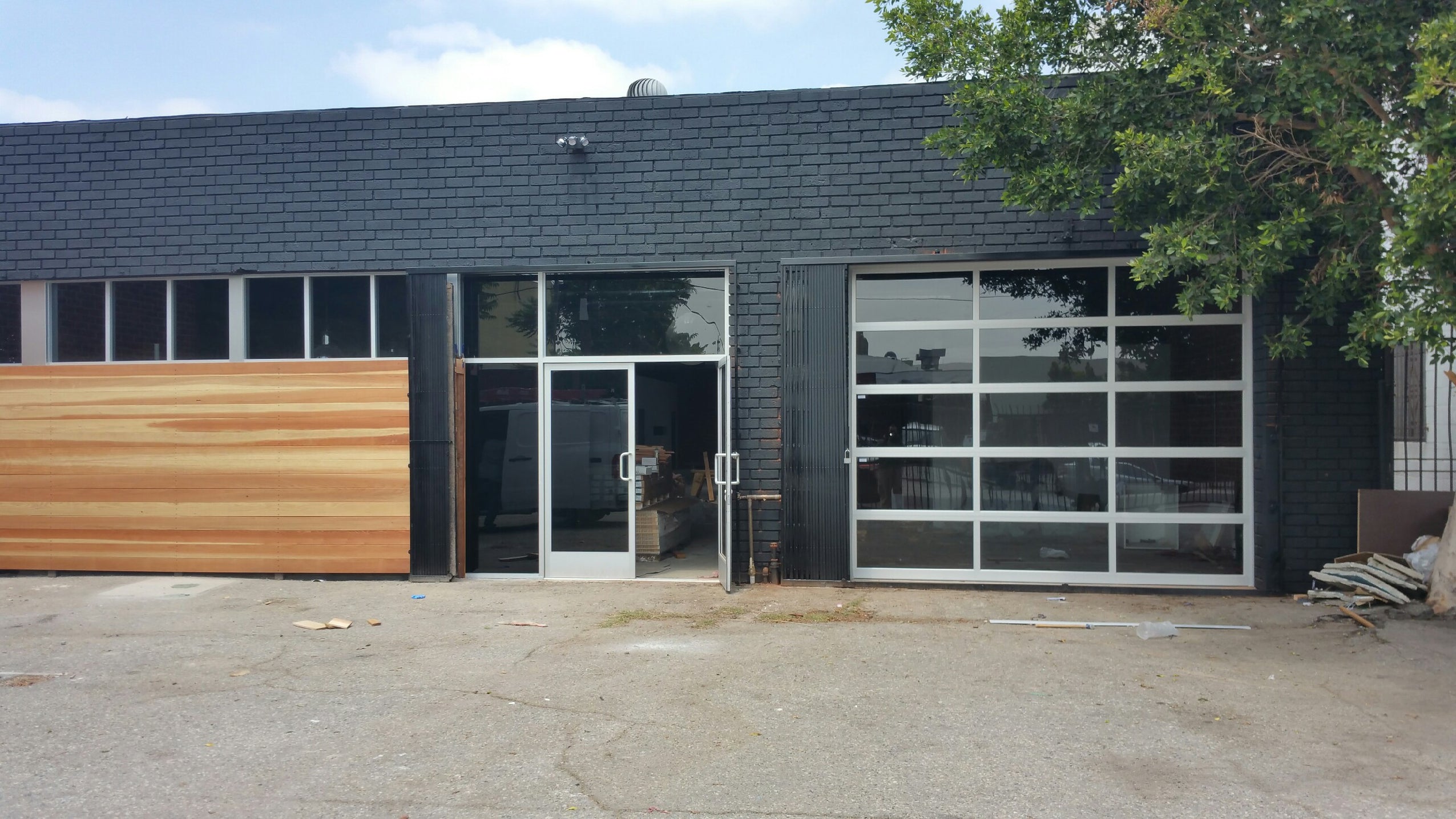 Contemporary Aluminum & Clear Tempered Modern Glass Garage Door — Lux ...