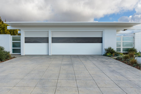 Infinity - Flush Panel Smooth Steel Garage Door with Horizontal Modern ...