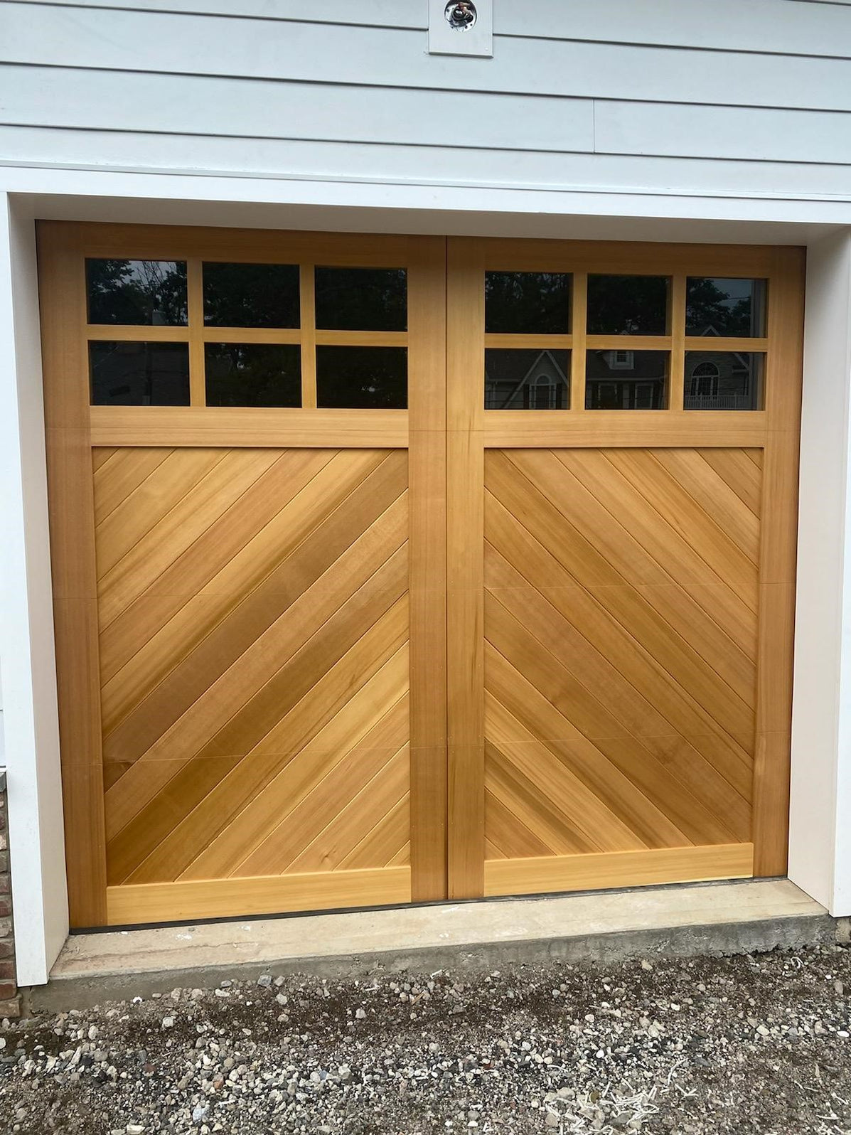 Cielo - Modern Transitional Style Custom Wood Garage Door — Lux Garage ...