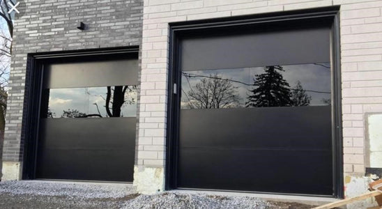 Infinity - Flush Panel Smooth Steel Garage Door with Horizontal Modern ...
