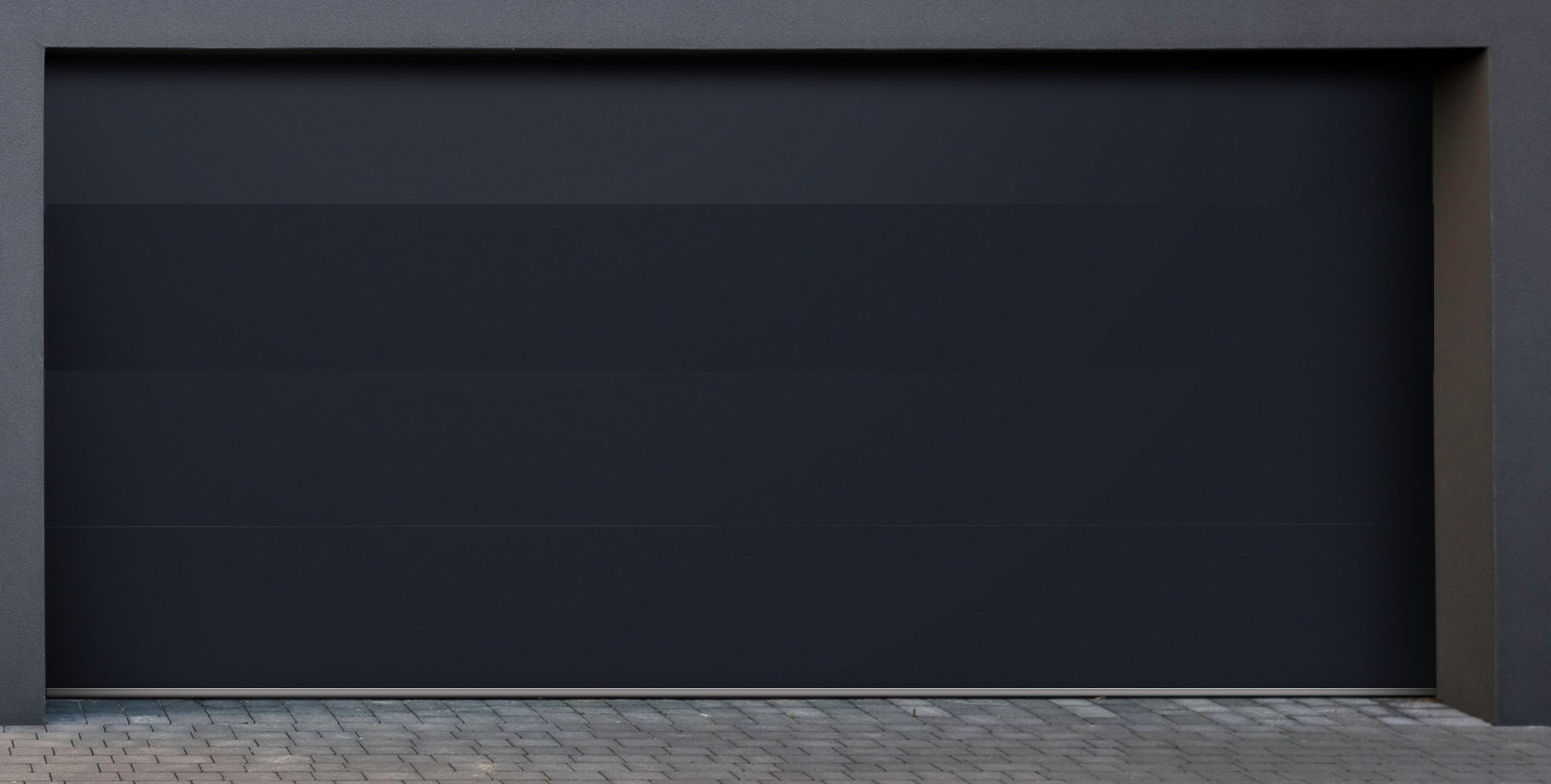 Infinity - Flush Panel Smooth Steel Garage Door with Horizontal Modern ...