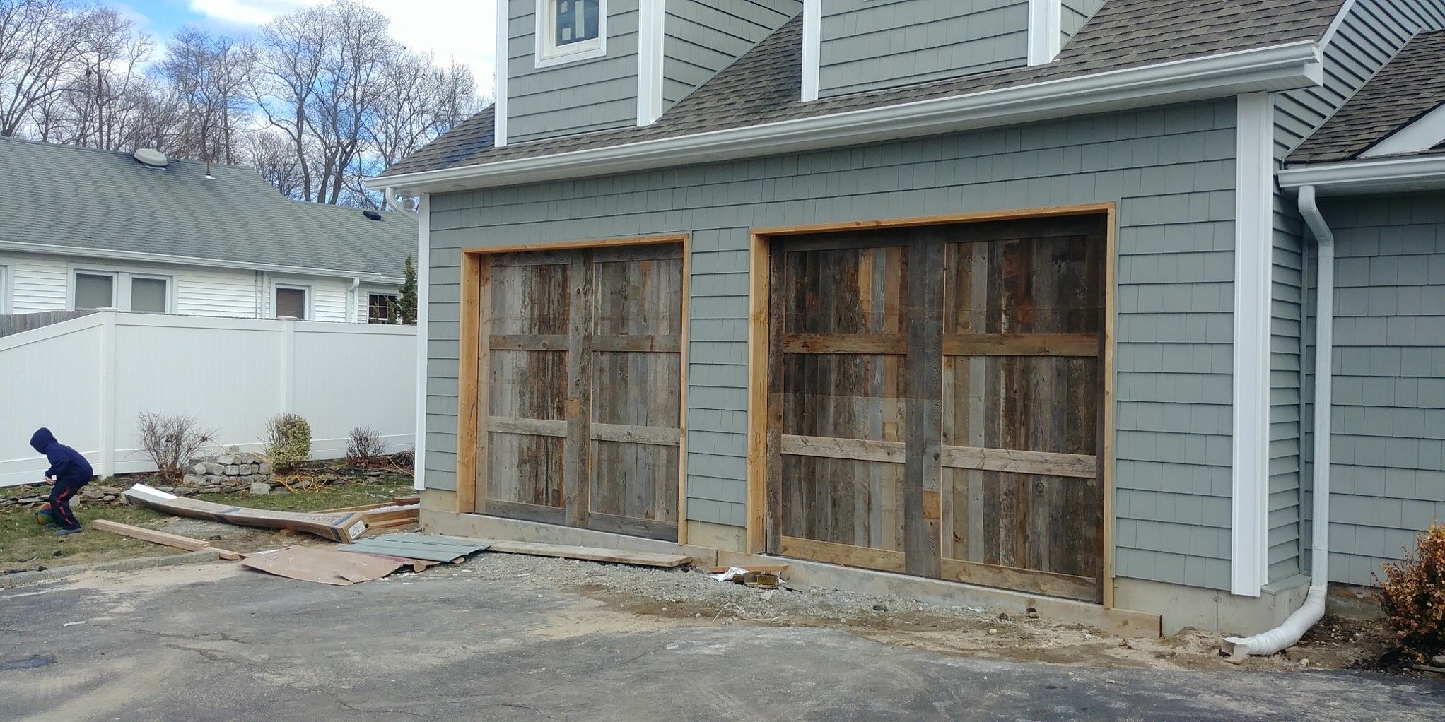 Vinity - Vintage Style Custom Reclaimed Wood Garage Door — Lux Garage Doors