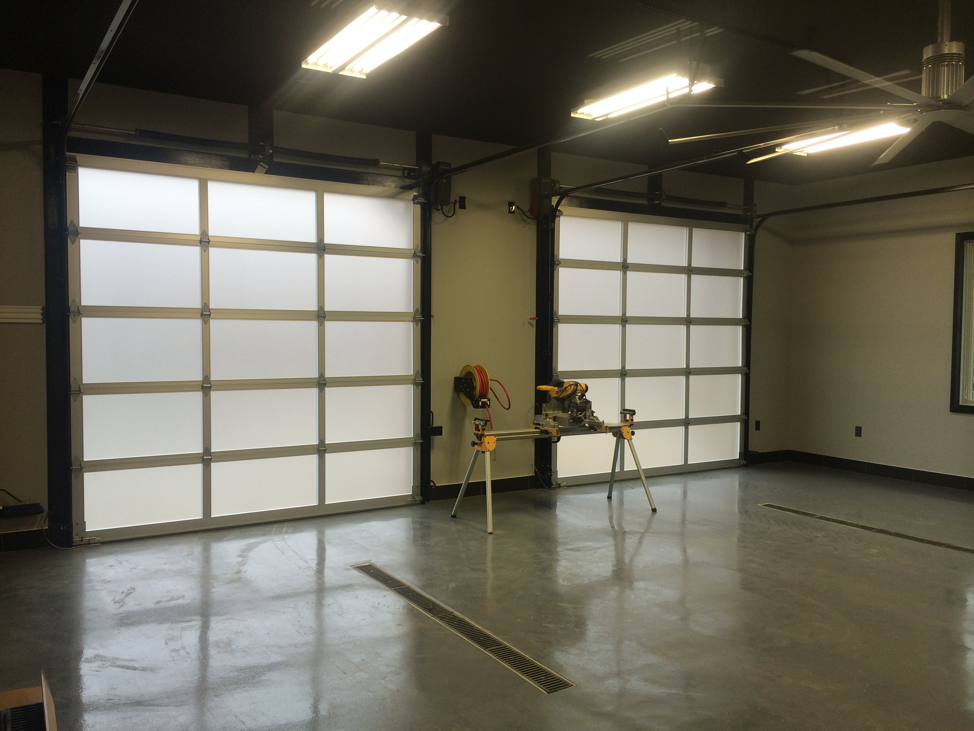 Contemporary Aluminum & Frosted Tempered (Privacy) Glass Garage Door ...